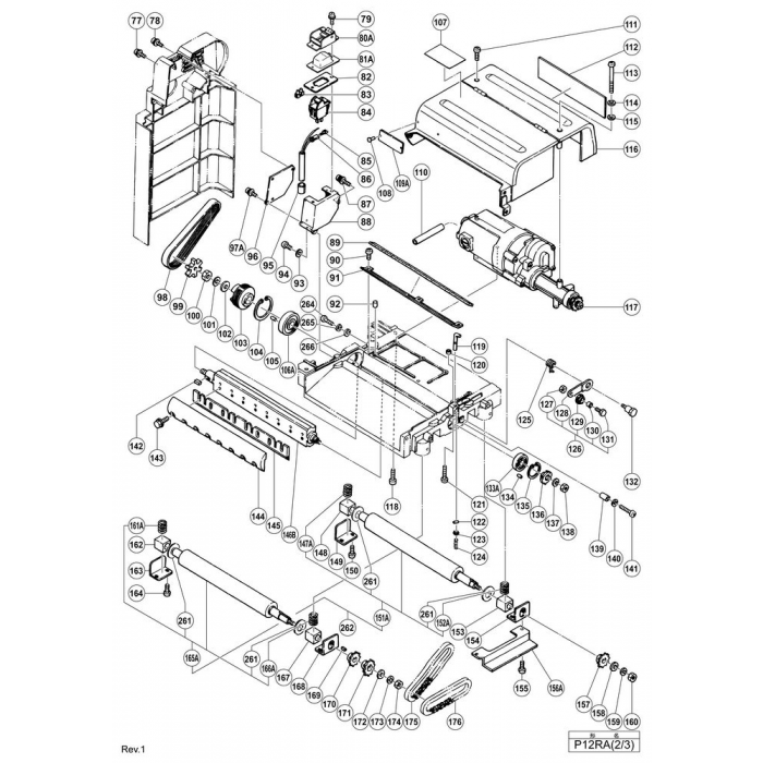 Hitachi PORTABLE PLANER JOINTER P12RA Spare Parts