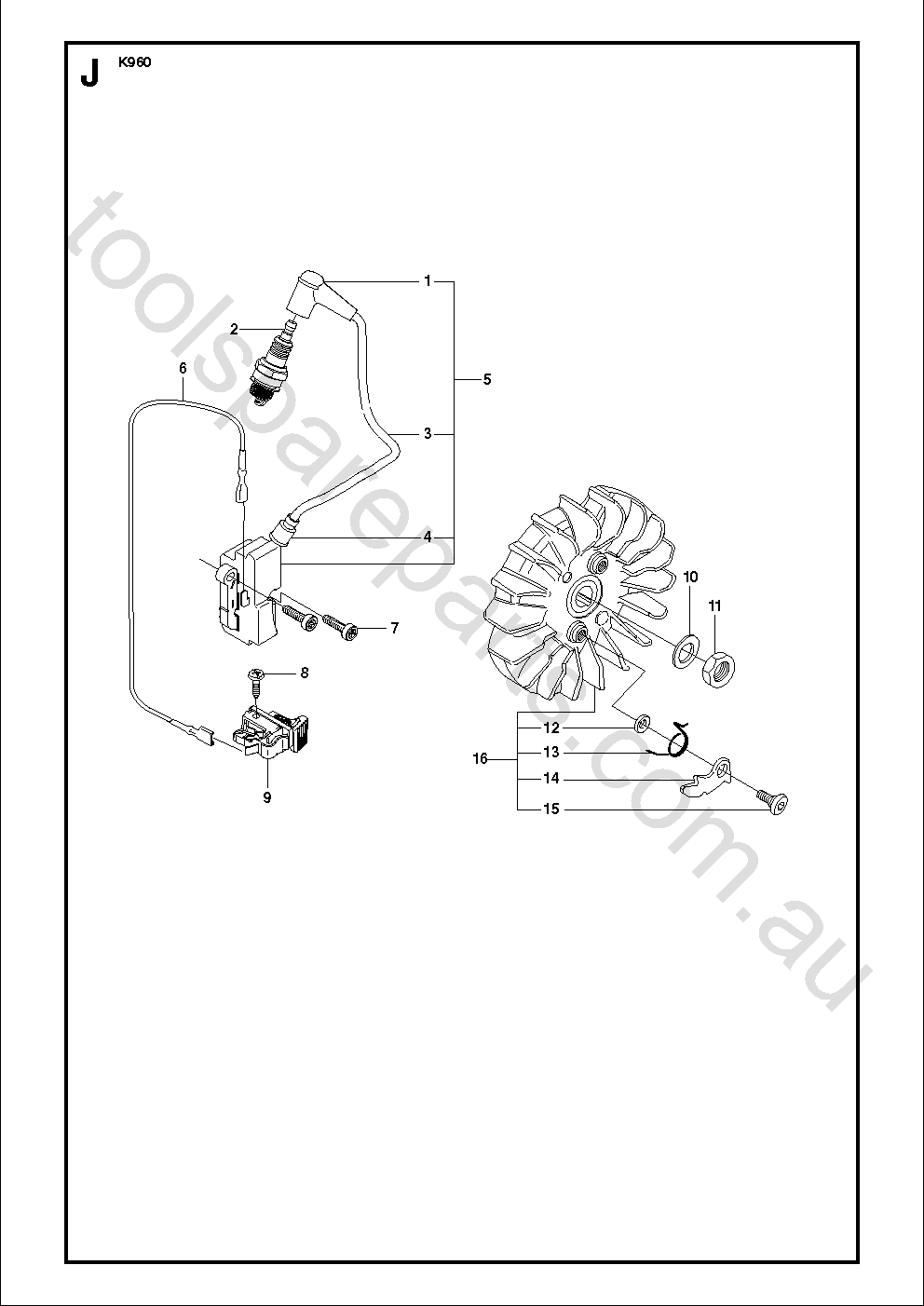 Husqvarna K960 Spare Parts